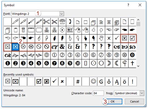 Wingdings Checkbox