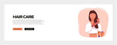 플랫 만화 스타일의 헤어 케어 개념 다채로운 벡터 일러스트레이션 헤드 라인 웹 배너에 대한 미용 바디 케어 및 화장품 관련 현대 벡터 일러스트 관능에 대한 스톡 벡터 아트