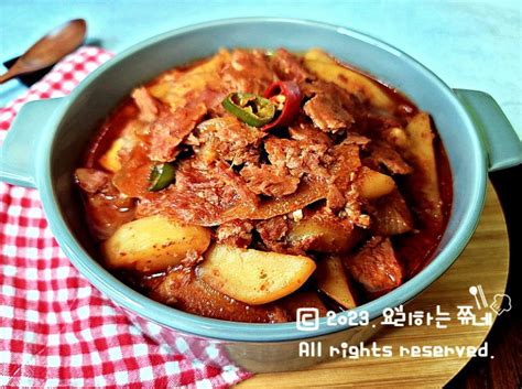백종원 감자 스팸 짜글이 고추장찌개 만드는법