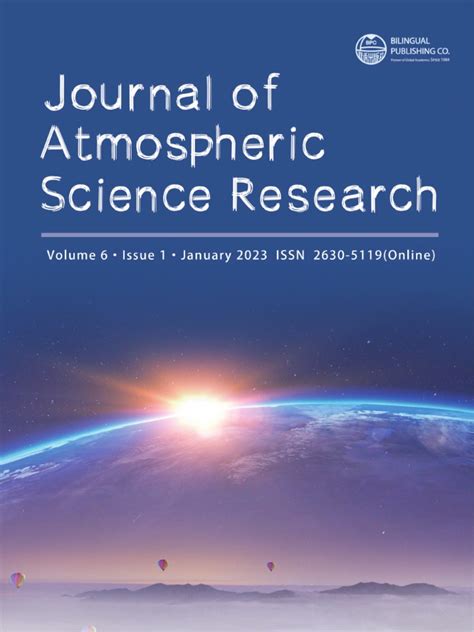 Journal Of Atmospheric Science Research Vol6 Iss1 January 2023