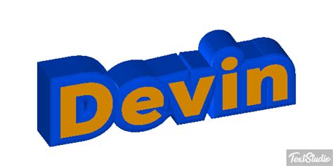 Devin Name Animated  Logo Designs