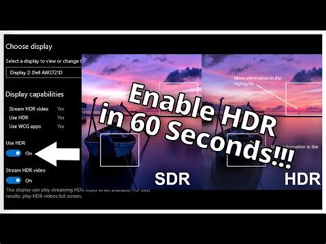 Enable HDR In Less Than 60 Seconds Windows 10 YouTube
