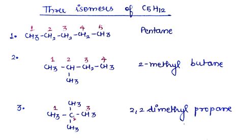 Solved 1 Draw And Name The Three Isomers Of C5H12 Course Hero