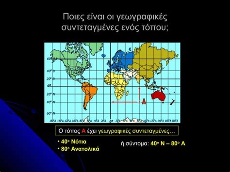 γεωγραφικές συντεταγμένες Ppt