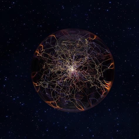 Energia Elétrica De Potência E Faísca De Relâmpago Renderização 3d