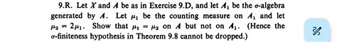 Solved R Let X And A Be As In Exercise D And Let A Be Chegg Com