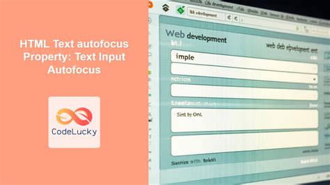 Html Text Focus Method Focusing Input Codelucky