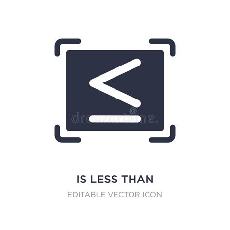 Is Less Than Icon On White Background Simple Element Illustration From
