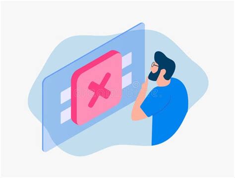 Password Error Cybersecurity And Account Protection Concept Man Facing Login Issue With