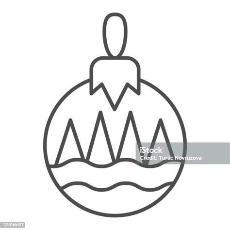 나무 공 얇은 라인 아이콘입니다 나무 장난감 장식 기호 흰색 배경에 윤곽 스타일 그림 모바일 개념 및 웹 디자인에 대한 크리스마스 휴일 기호입니다 벡터 그래픽 12월에 대한