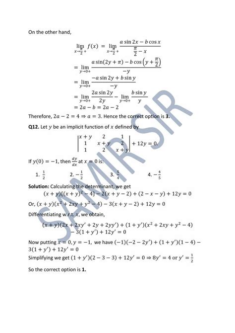 Notes On JEE Mains Mathematics Solution Notes LearnPick India