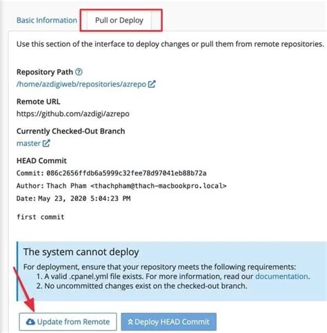 Git Trên Cpanel Đồng Bộ Kho Chứa Git Trên Cpanel Với Remote Git