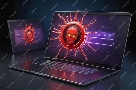 Premium Photo 3d Computer Virus Detection Icons System Error Warning