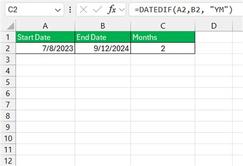 How To Make Date Calculations Using Excels Datedif Function Myexcelonline