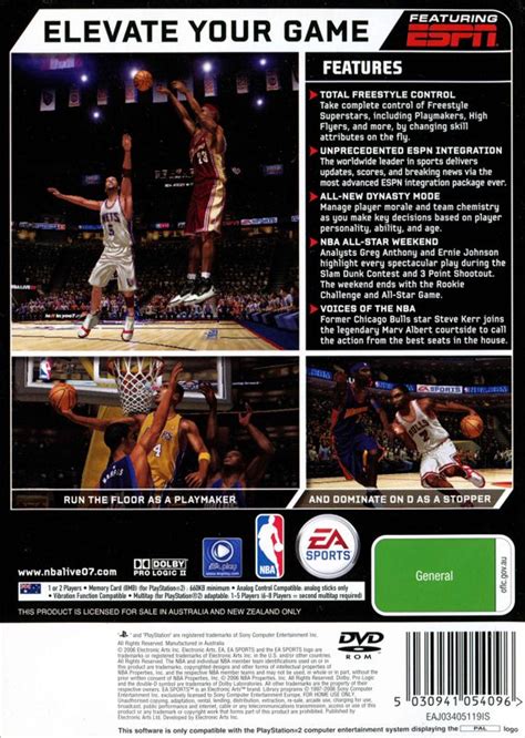 NBA Live 07 Cover Or Packaging Material MobyGames