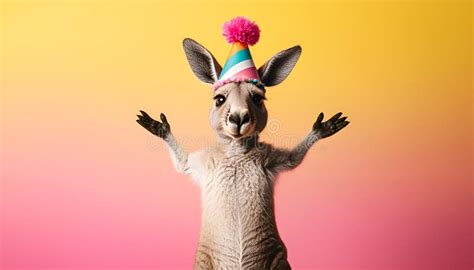 A Fit Kangaroo Wearing A Hoodie Is Seen Lifting Weights At The Gym In A