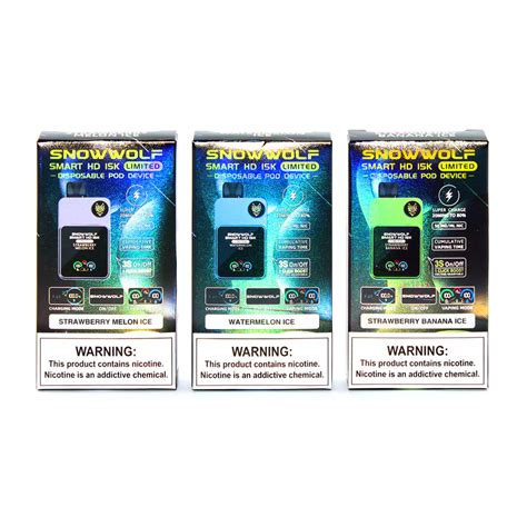 Snowwolf Smart Hd 15k Vape Disposable 1699 Snowwolf 15k Puffs Ebdesign