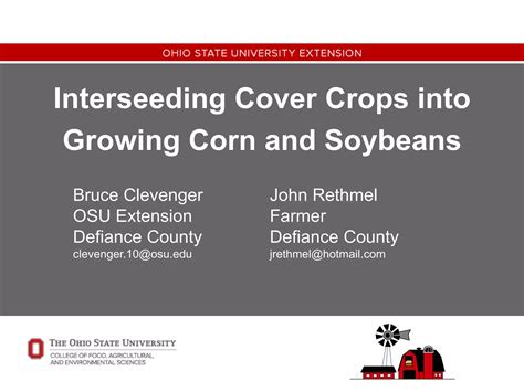 Bruce Clevenger John Rethmel Interseeding Cover Crops Into Corn And