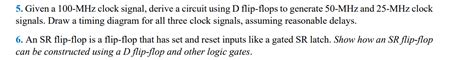 solved 5 given a 100−mhz clock signal derive a circuit