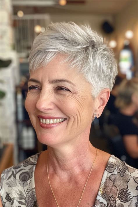 30 Pixie Haircuts For Over 60 Playful Silver Ash Pixie