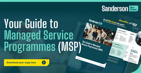 Which Managed Service Programme Msp Is Right For Me Sanderson