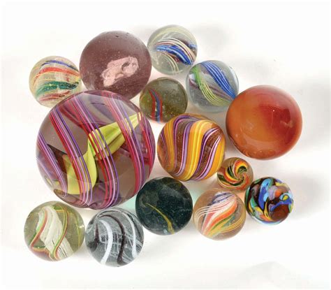 Lot Detail Lot Of 14 Marbles
