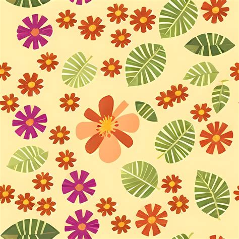Premium Ai Image Floral Seamless Repeat Pattern Design Flowers For Textile Design Fabric