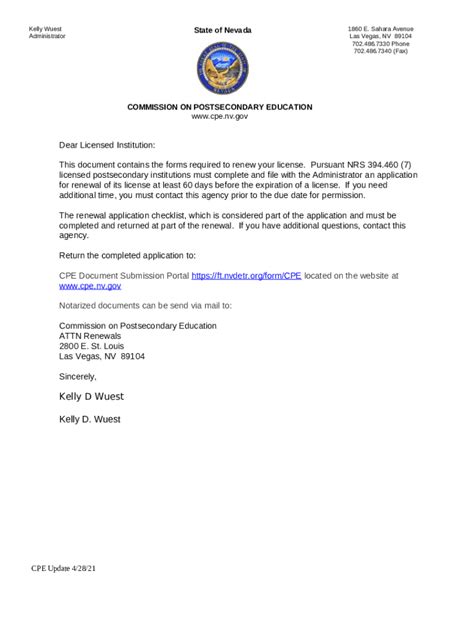 Nevada Cpe Transcript Request Doc Template Pdffiller
