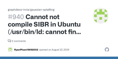 Cannot Not Compile SIBR In Ubuntu Usr Bin Ld Cannot Find No Such File Or Directory