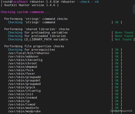 kos系统rootkit恶意软件安全检测工具rootkit hunter安装部署 hunter环境检测 csdn博客