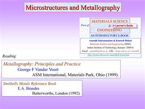 Microstructure And Metallography Ppt
