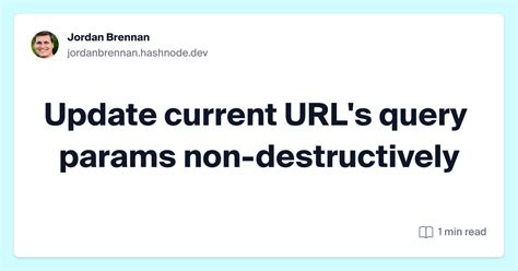 Update Current Urls Query Params Non Destructively