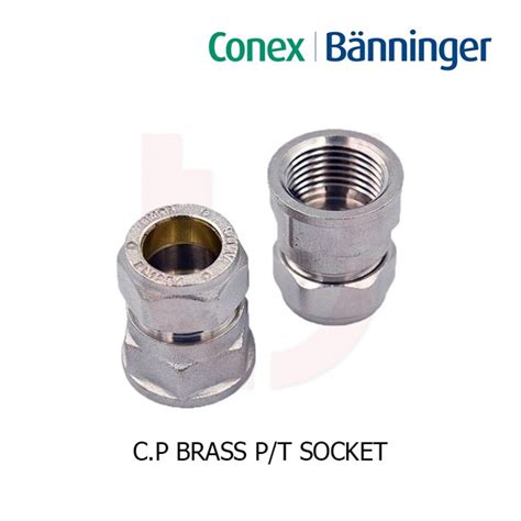 CONEX Chrome Plated Brass P T Socket SYARIKAT LOGAM UNITRADE