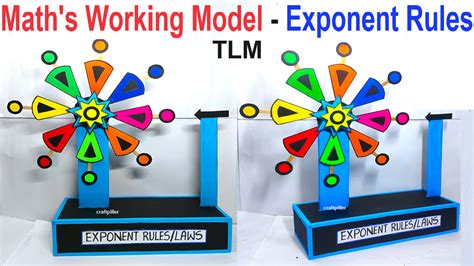 How To Make Maths Working Model On Exponent Rules Laws Maths Tlm Craftpiller Science