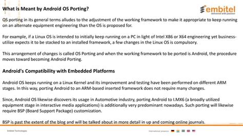 android porting for embedded platforms ppt