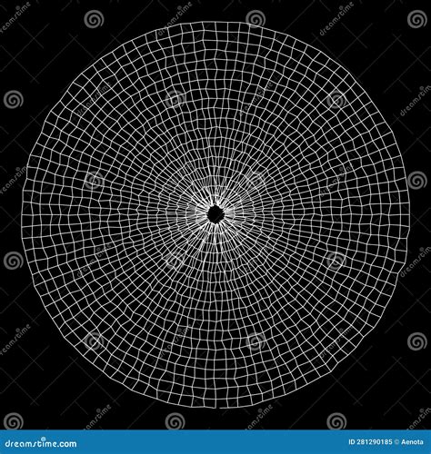 Radial Mesh For Design Project On Black Vector Illustration Stock Vector Illustration Of