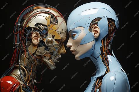 Premium Ai Image Beautiful Female Robot Head With Artificial