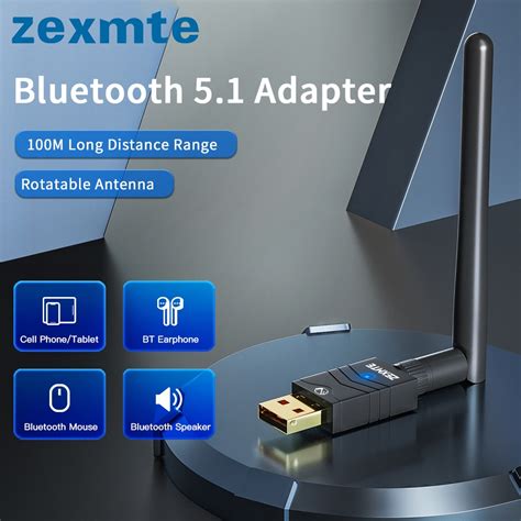 Zexmte Usb Bluetooth Adapter For Pc Speaker Mouse Music Audio Receiver Transmitter Bluetooth
