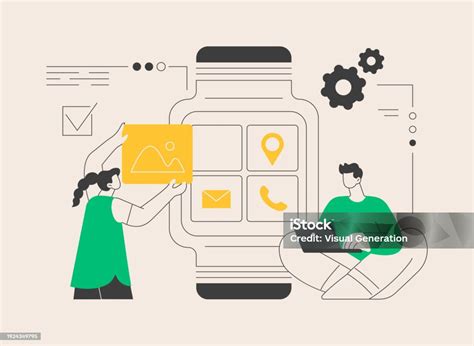 Smartwatches Mobile Apps Development Abstract Concept Vector