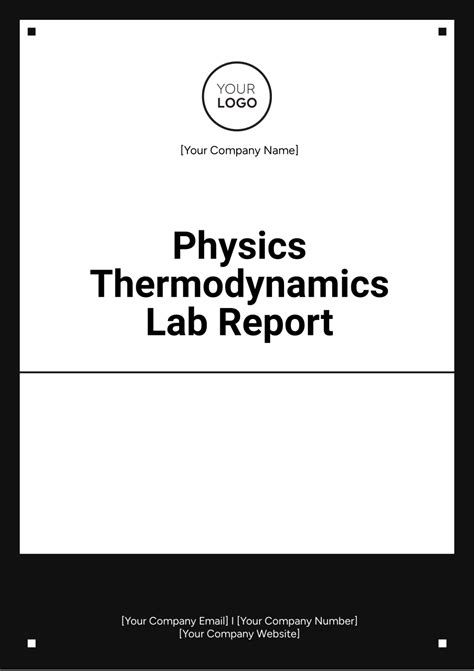 Free Physics Thermodynamics Lab Report Template To Edit Online