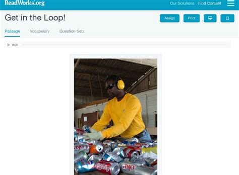 Read Works Get In The Loop Activity For 4th Grade Lesson Planet