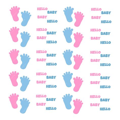 Conjunto De Iconos De Huella De Bebé Rosa Y Azul Icono De Silueta De Huella De Bebé Aislado
