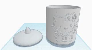 Kitty Cup Holder By Alex N Download Free Stl Model