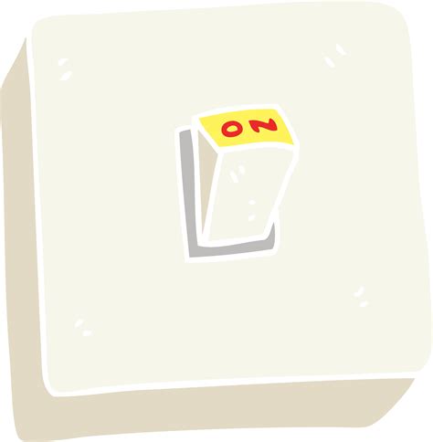 Flat Color Illustration Of A Cartoon Light Switch 36332808 Png