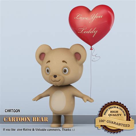 Cartoon Bear 3d 3d Model 59 Ma 3ds Dae Dxf Fbx Max Obj Free3d