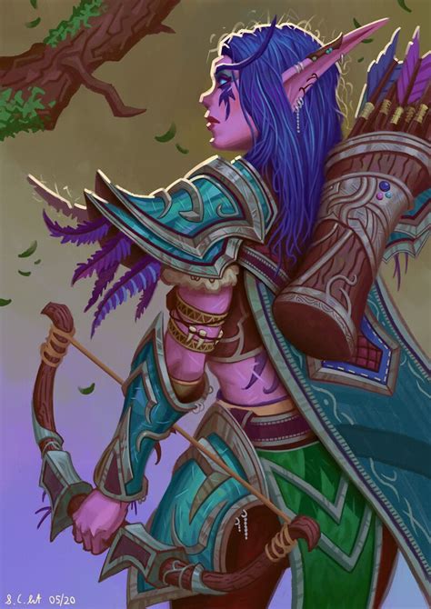 Artstation Warcraft 3 Night Elf Archer Samuel Smith Samo94 Night