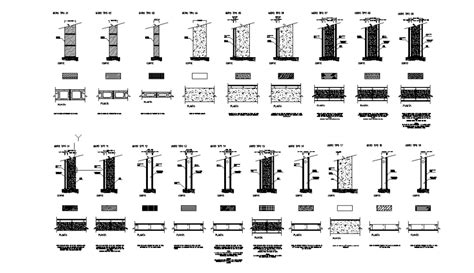 Armed Concrete Section And Constructive Structure Drawing Details Dwg My Xxx Hot Girl