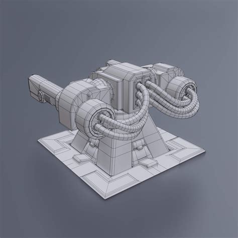 Sci Fi Turret 3d Model By Mg53