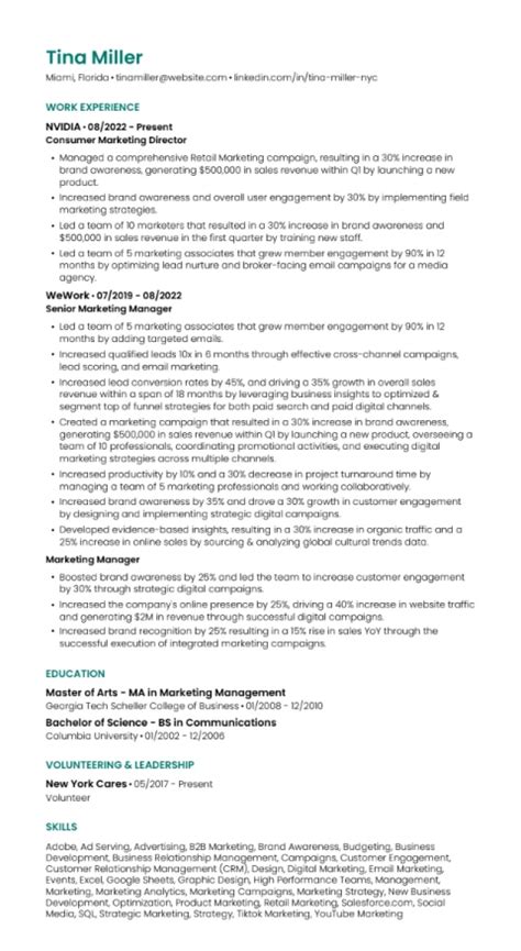 How To Use The XYZ Method Resume Template Example