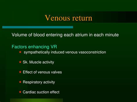 PPT V E N O U S RETURN PowerPoint Presentation Free Download ID 5124594